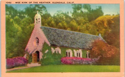 Wee Kirk of the Heather, Glendale, California Postcard | eBay