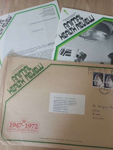 Queen's Silver Wedding 1947-72 First Day Issue stamps+Animal Health ...