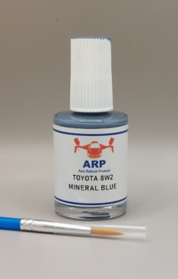 For TOYOTA Code 8W2 MINERAL BLUE Auto Touch up Paint + Fine Brush ...
