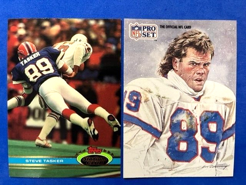 NFL - Steve Tasker 1991 Topps Stadium Club & 1991 Pro Set All AFC Team ...