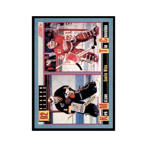 1992 Tim Cheveldae/Kirk McLean Detroit Red Wings/Vancouver Canucks | eBay