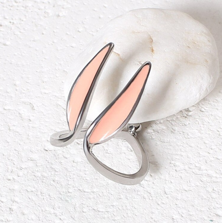 Little Queen pink bunny rabbit silver adjustable fashion ring | eBay