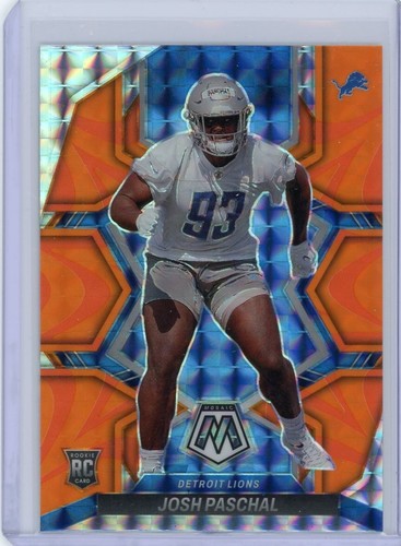 Josh Paschal Rookie RC 2022 Panini Mosaic Reactive Orange #388 Detroit ...