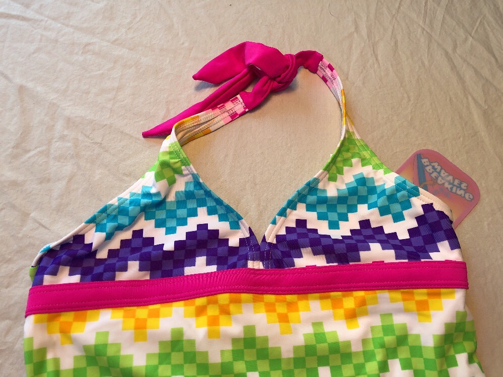 Breaking Waves Multi Color Tankini Swimsuit 16 93 | eBay