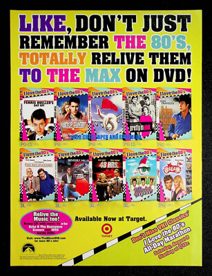 Paramount DVDs I Love the 80'S 2008 Trade Print Magazine Ad Poster ...