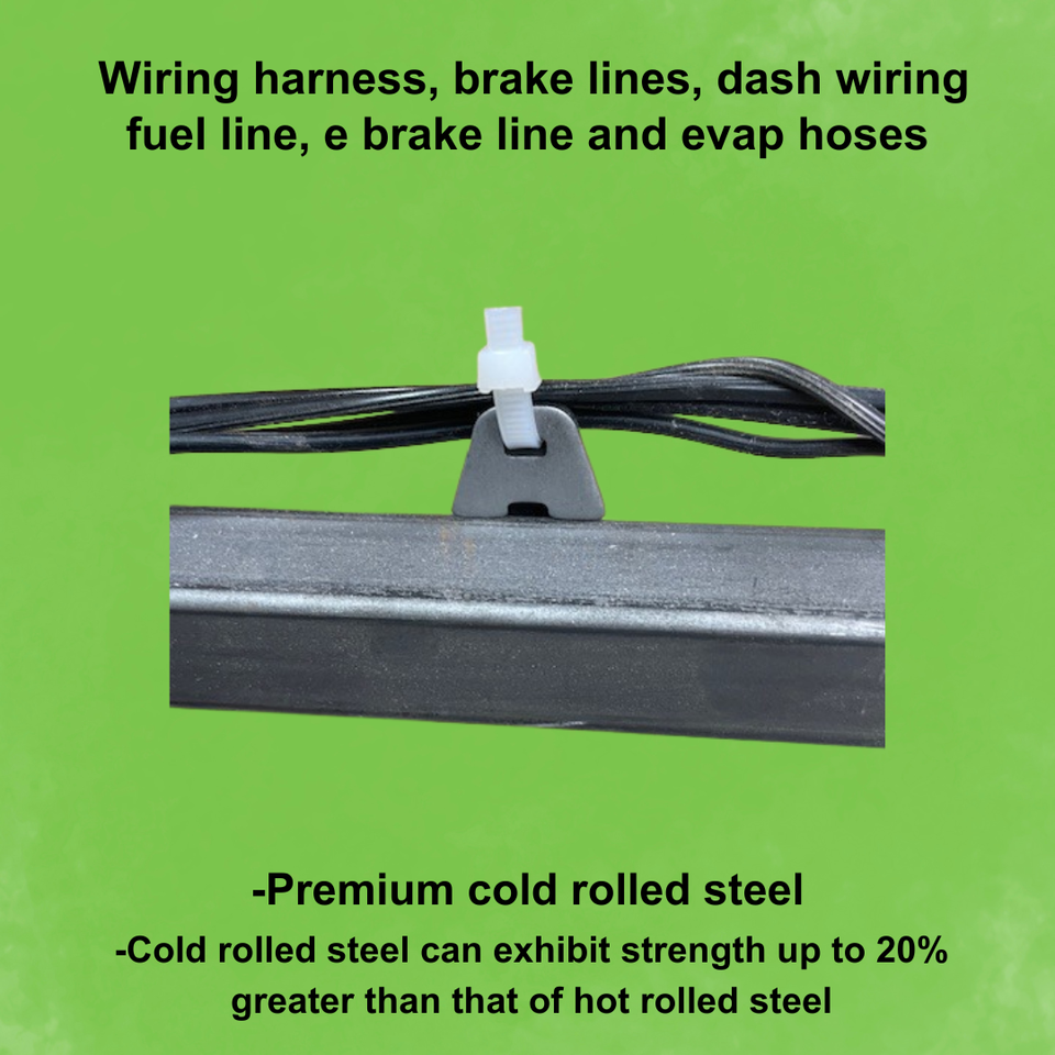 Weld on Zip Tie Tabs -40 Metal Tabs, , Brake Line Tabs, Fuel Line, Roll ...