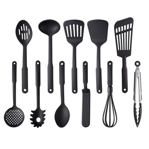 Kitchen Utensils Set 11 Pcs, Nylon Utensils Set, Non-Stick Cooking ...