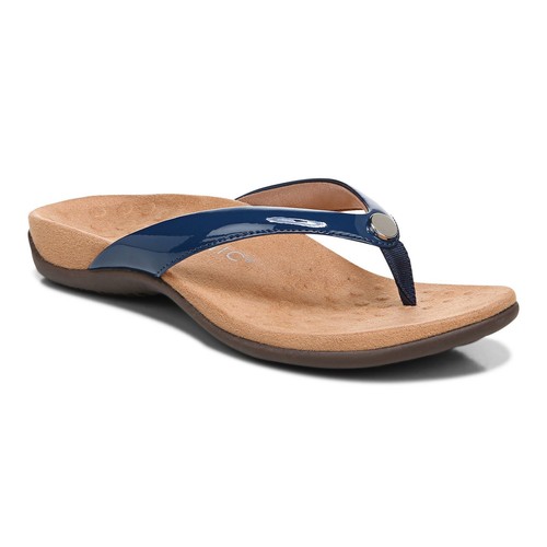 Vionic Davina Women's Supportive Flip Flop Sandal Dark Blue - 11 Wide ...