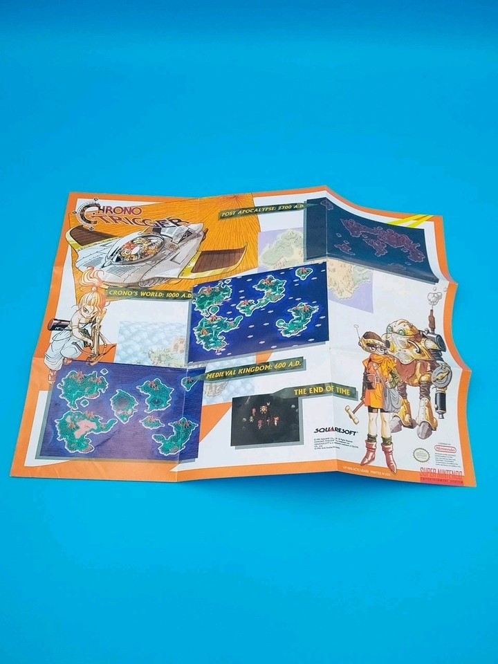 SNES Super Nintendo Authentic Chrono Trigger Box, Trey, Manual & Poster ...