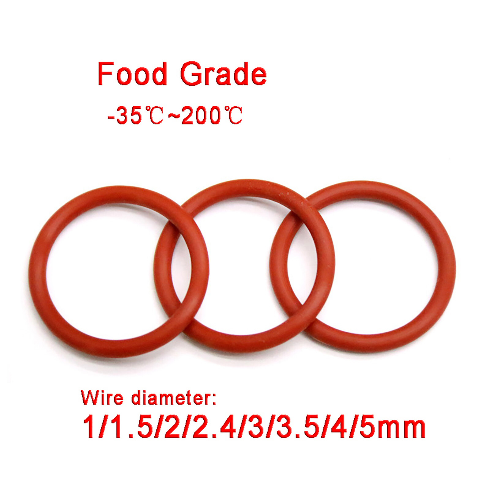 Silikon O Ring 12 - 50 mm Schnurstärke 1 - 5mm, Dichtungsringe ...