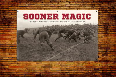 Oklahoma Football Sooner Magic Vintage Style Banner Size 48" x 30" | eBay
