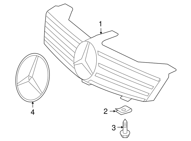 Genuine OEM Grille for MERCEDES 21988010839776 for sale online | eBay