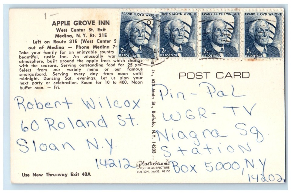 Apple Grove Inn Hotel And Dining Room Medina New York NY Vintage ...