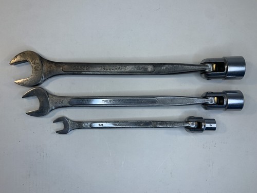 Vintage Truecraft Flex Socket 12pt Flexible Head Open End SAE Wrench ...