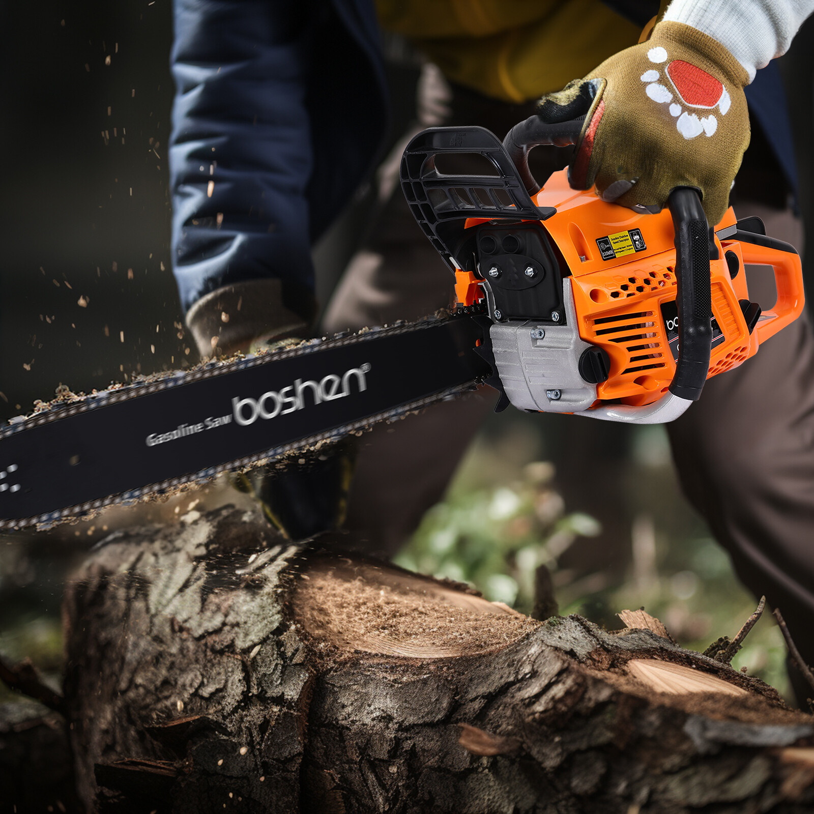 58CC 20" Upgarded Chainsaw Gasoline Powered Wood Cutting Engine Chain ...