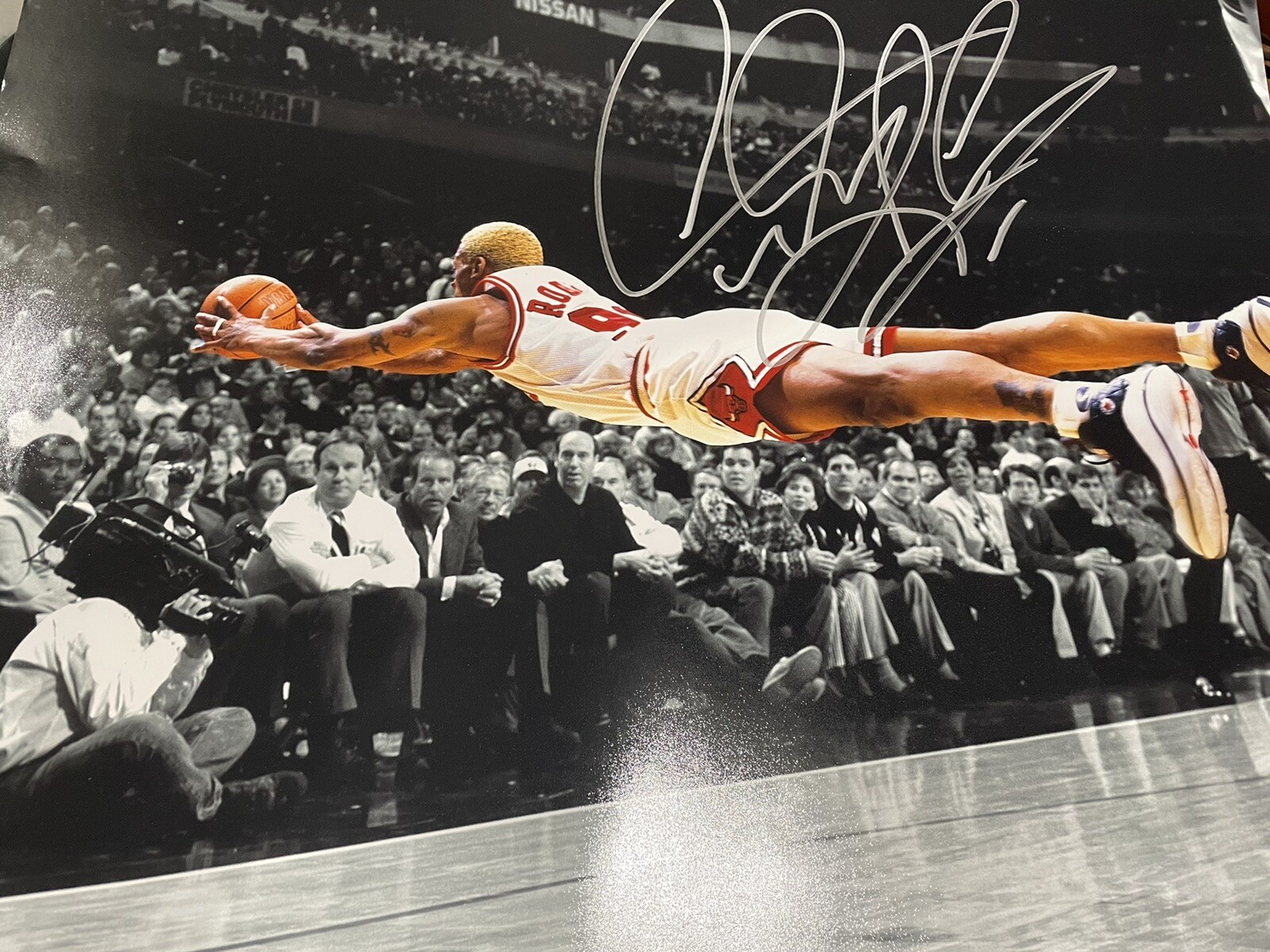 DENNIS RODMAN Signed CHICAGO BULLS Flying 16x20 AUTOGRAPHED Photo | eBay