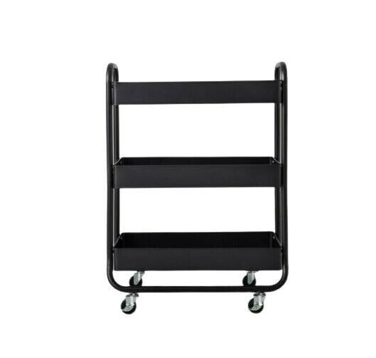 Made By Design Wide Metal Cart With Wheels - Black for sale online | eBay