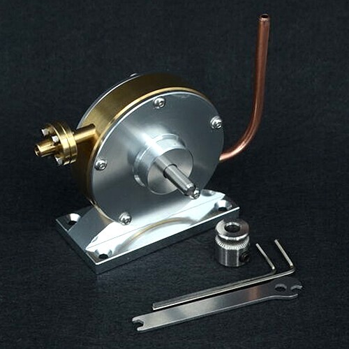 Mini Live Steam Turbine Engine, 40,000 RPM, Brass & Aluminum ...