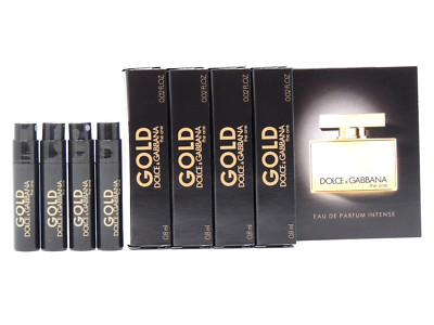 D&G DOLCE & GABBANA THE ONE GOLD INTENSE .8ml .02fl oz x 4 PERFUME ...