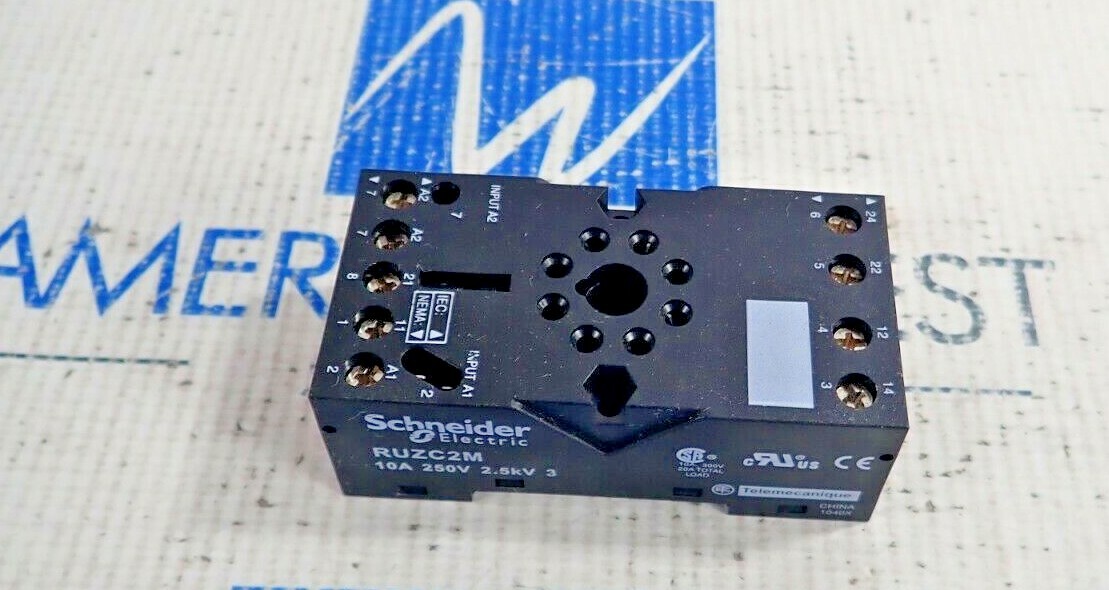 SCHNEIDER ELECTRIC RUZC2M RELAY SOCKET 10A 250V LOT OF 3 | eBay