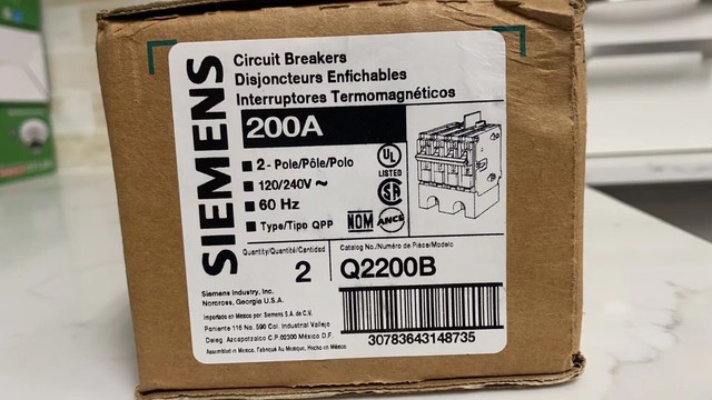 Siemens Q2200B 2 Pole Main Circuit Breaker for sale online | eBay