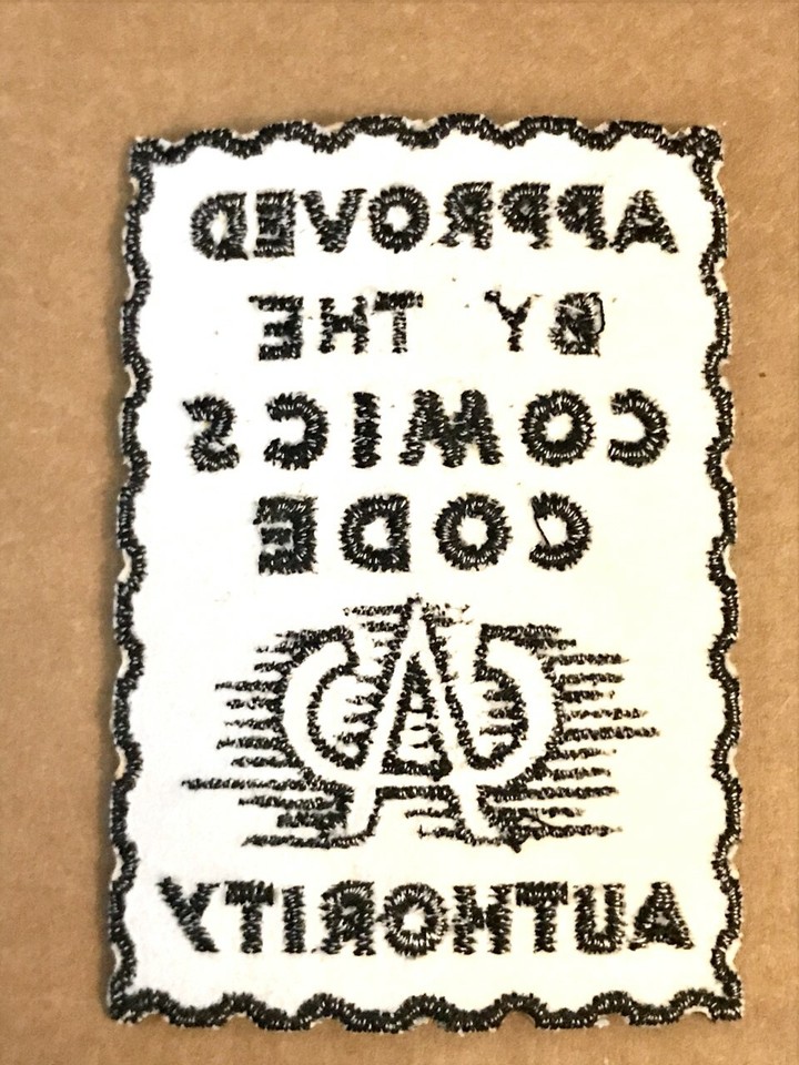 APPROVED BY THE COMICS CODE AUTHORITY Stamp Embroidered SEW ON PATCH 3 ...