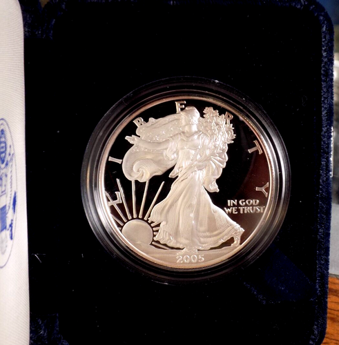 AMERICAN SILVER EAGLE 2005 PROOF WITH BOX AND COA ULTRA DCAM | eBay