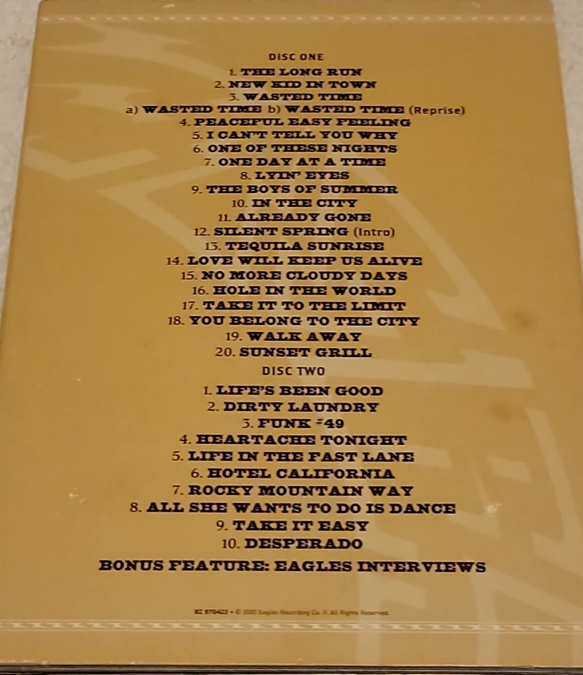 Eagles Farewell 1 Tour Live From Melbourne DVD Set 2 DVD's and Bonus CD ...