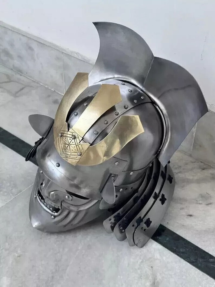 Medieval Samurai Helmet Japanese Larp reenactment Armor Helmet | eBay