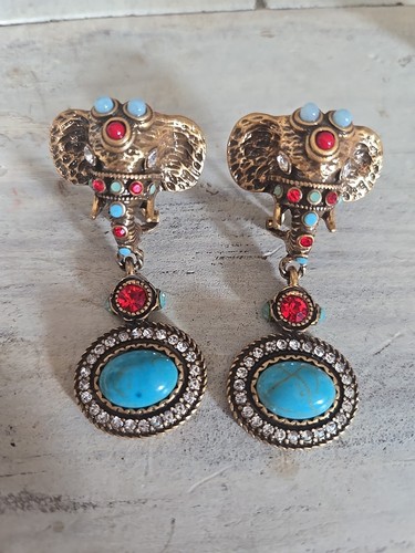 925 gold plated Forstner & Co. Vintage Elephant Earrings | eBay