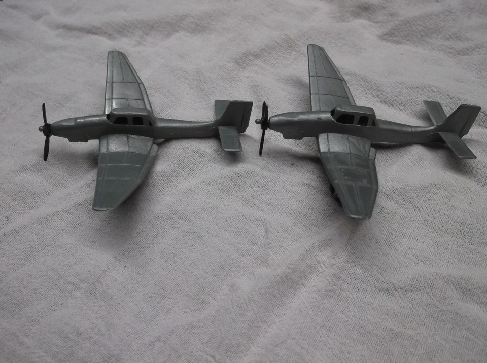 VINTAGE PLAYSET WWII GERMAN 54mm STUKA PLASTIC GRAY TOY PLANE ( MARX ...