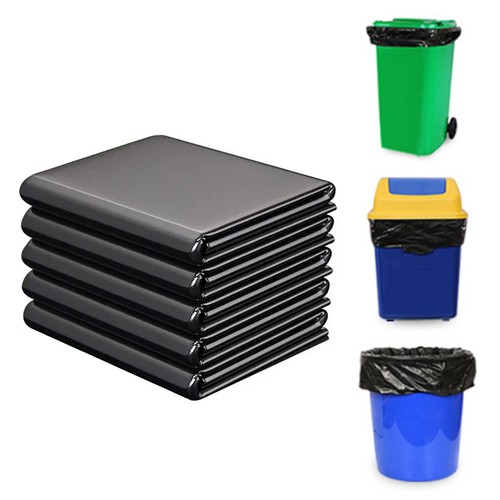(100Pcs)Black Large Garbage Bag 70 X 80cm Thickened PE Sturdy Trash | eBay