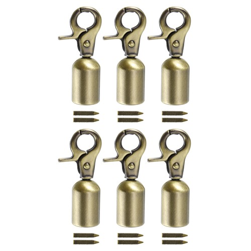 0.51" Cord End Cap Terminator Cord for Tassel Jewelry Making, 6Pcs ...