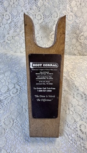 VTG Wooden Boot Jack Remover Puller Boot Corral Tennessee Leather ...