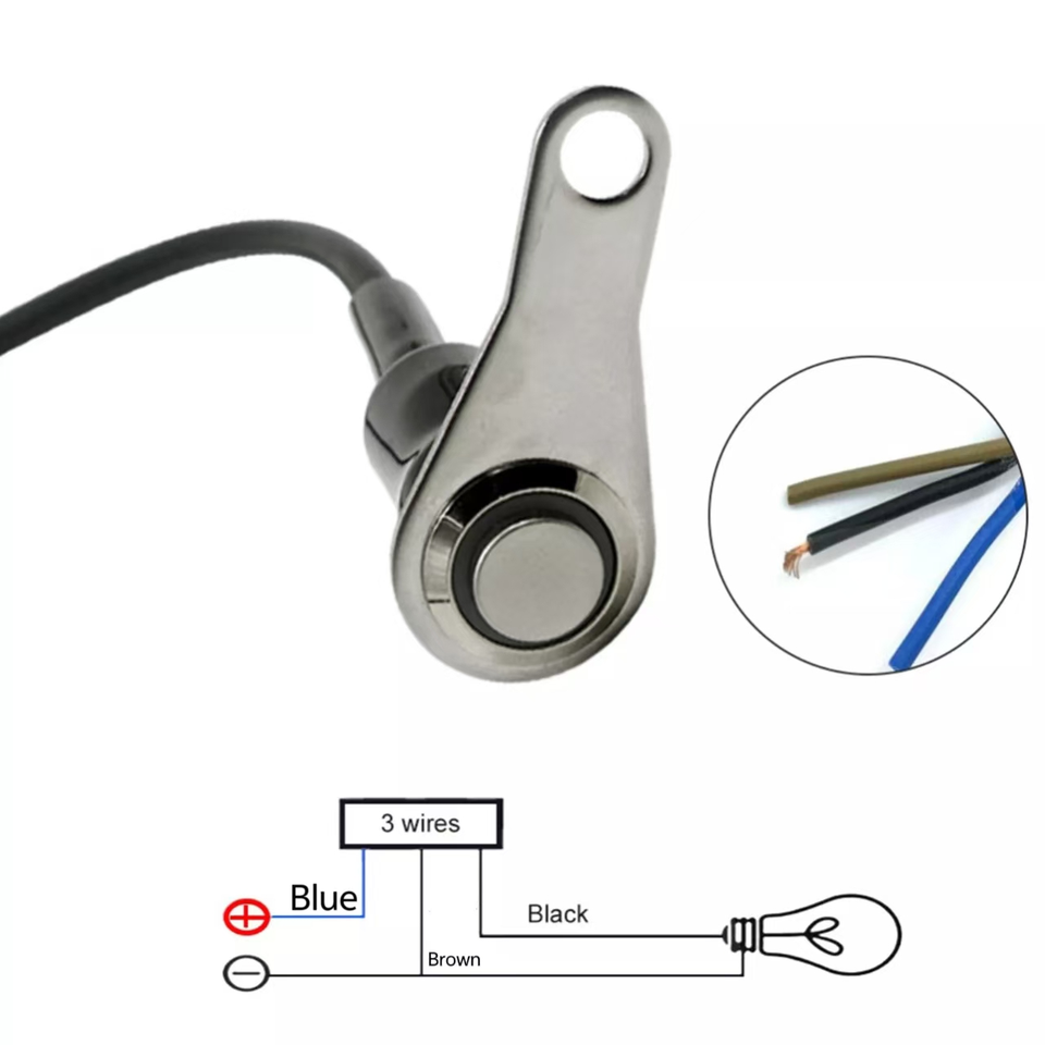 LED Motorcycle Handlebar Switch Button ON-OFF Headlight Fog Light ...