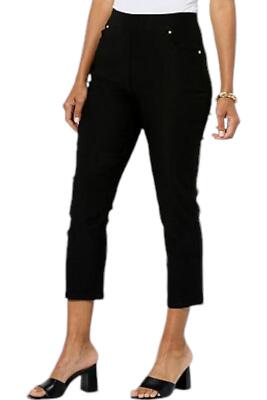 Antthony Executive Stretch Crop Pull-On Pant Black | eBay