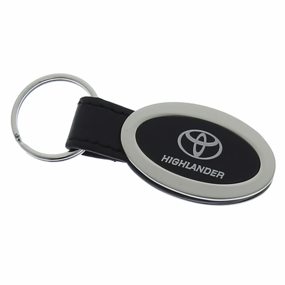 Toyota Highlander Oval Leather Key Chain (Black) | eBay