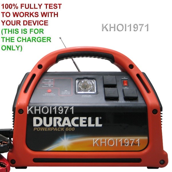 CAR charger power adapter for Duracell Power Pack 600 Car Jump Starter ...