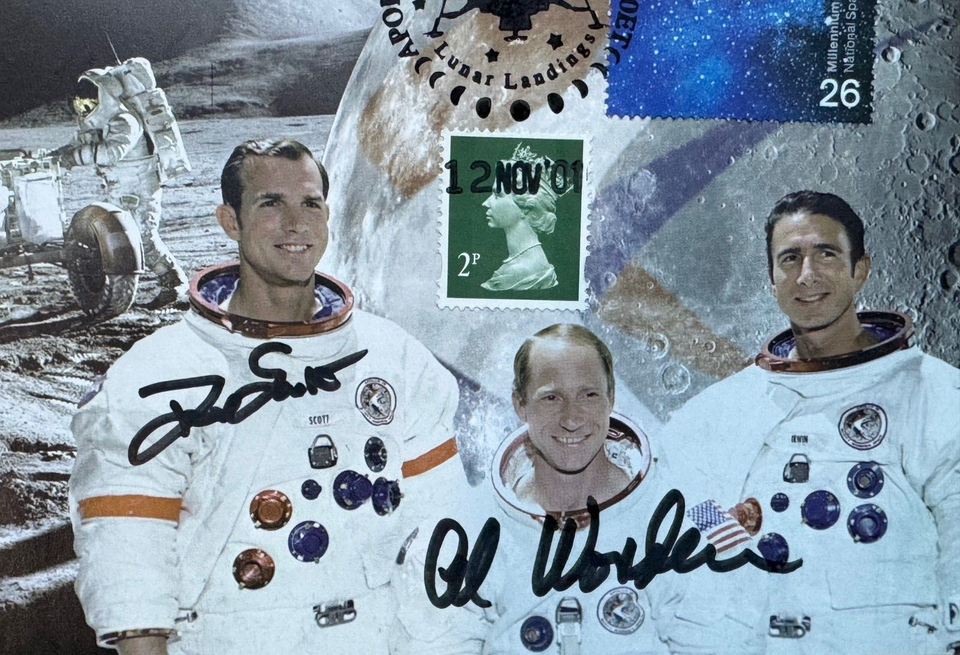 Apollo 15 Crew Autographed Signed Envelope Dave Scott Al Worden NASA | eBay