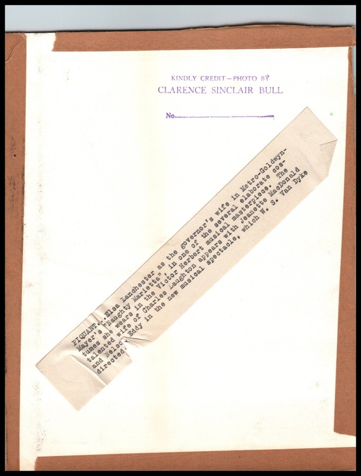 ELSA LANCHESTER STYLISH POSE FRANKENSTEIN ACTRESS 1930s CLARENCE BULL ...