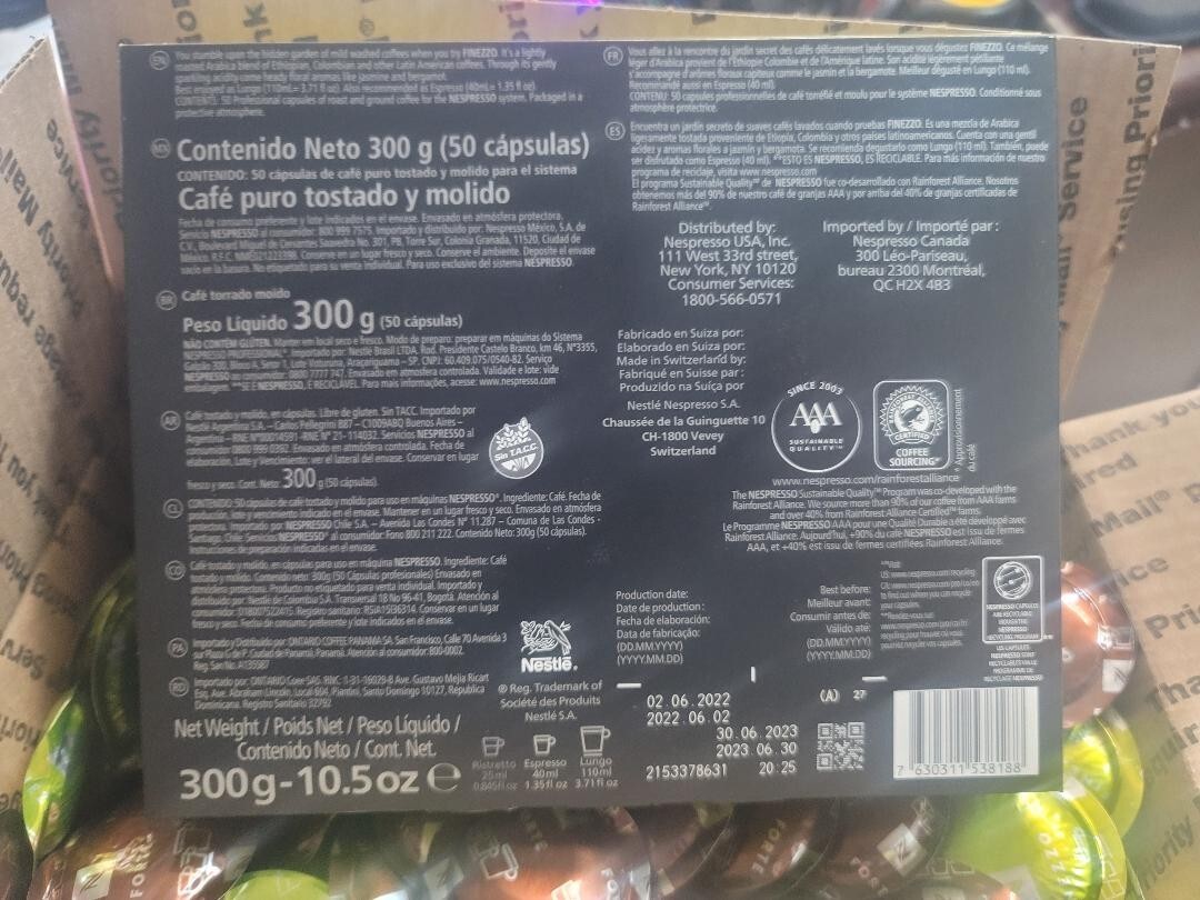 Nespresso Finezzo 200 Classics 100 Forte Pro TOTAL 300 Capsules BULK ...