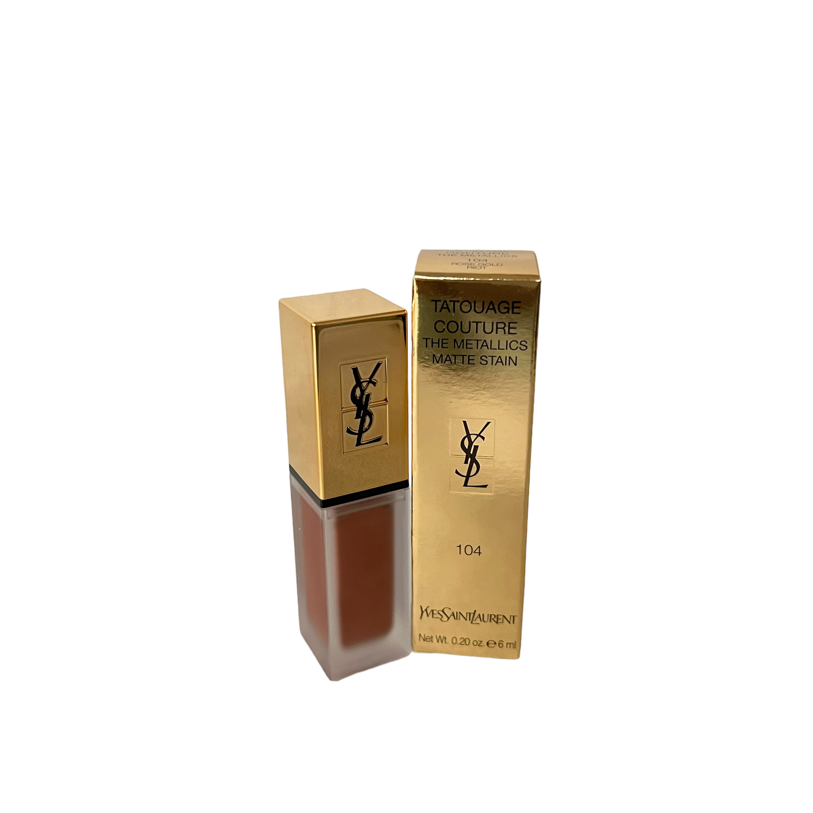 Yves Saint Laurent Tatouage Couture The Metallics Matte Stain 104 Rose ...