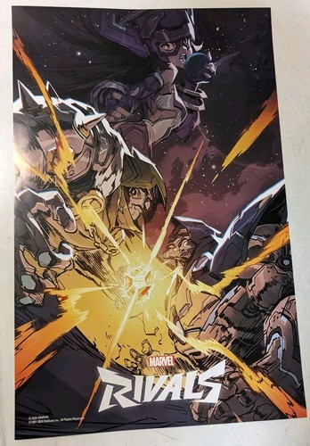 Marvel Rivals SDCC 2024 Exclusive Promo Poster Game Doctor Doom Galatca ...