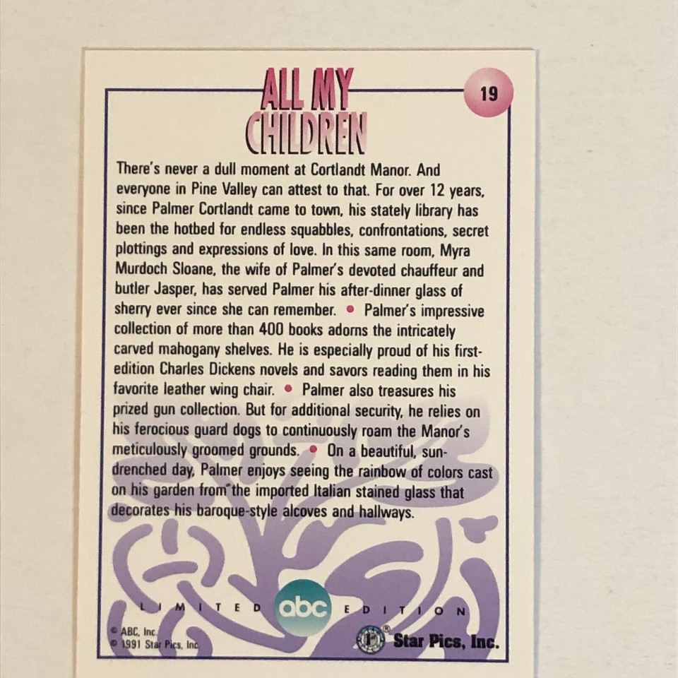 All My Children Trading Card #19 James Mitchell | eBay