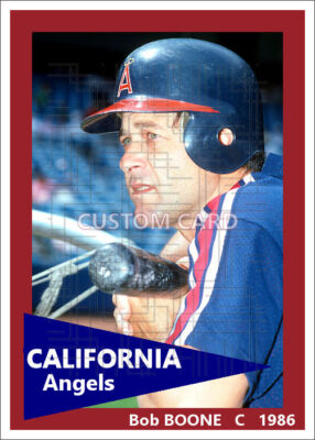 Bob Boone - 1986 California Angels - 2.5 x 3.5 custom card (blank back ...