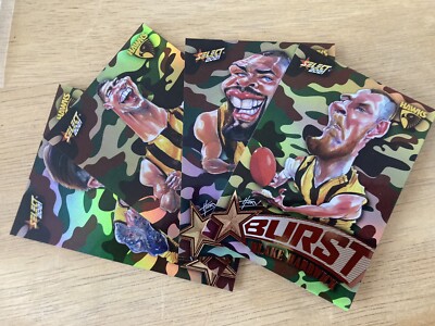 2021 Afl Select Footy Stars Camo Burst Team Set Hawthorn 4 Cards | eBay ...