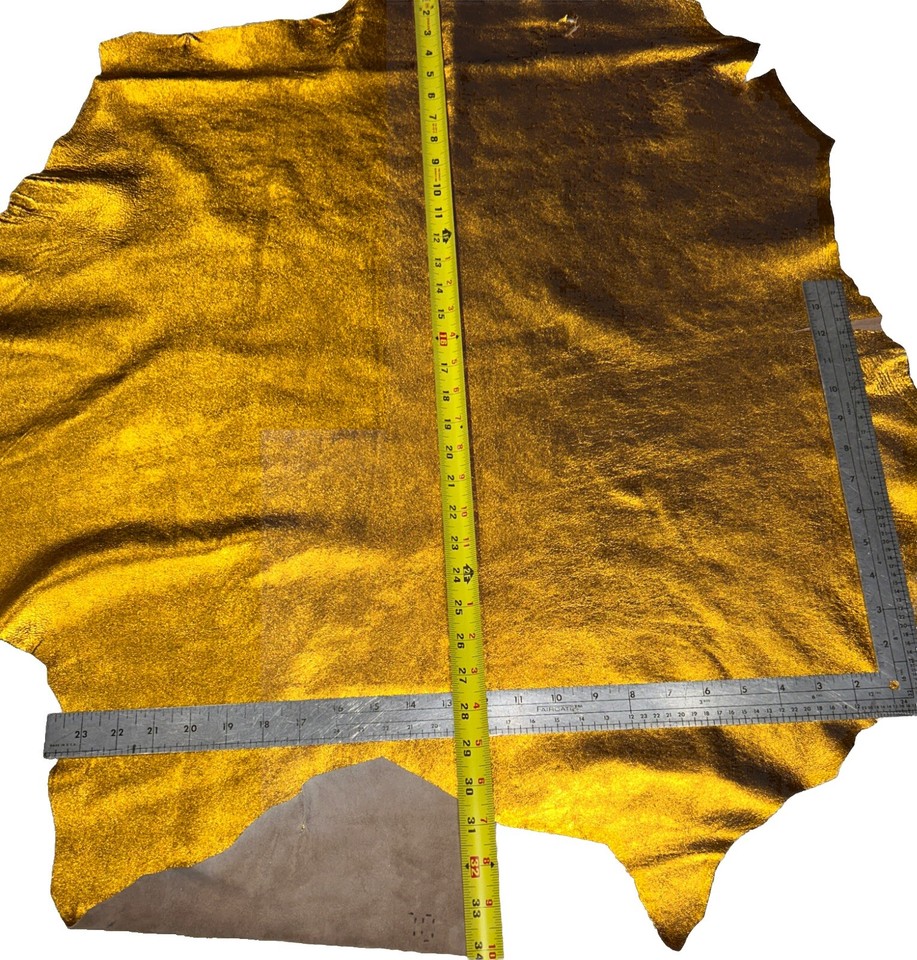 Full Grain Lambskin Sheepskin Leather Hide METALLIC FINISH shimmering ...