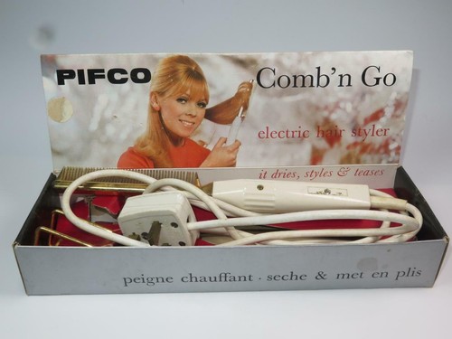 RETRO PIFCO Comb 'n' Go Electric Hair Styler in Original Box 1960s | eBay