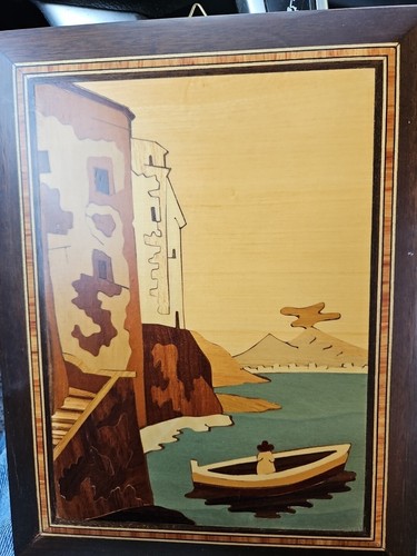 Vintage Inlaid Wood Picture Notturno Intarsio - Sorrento Italy | eBay