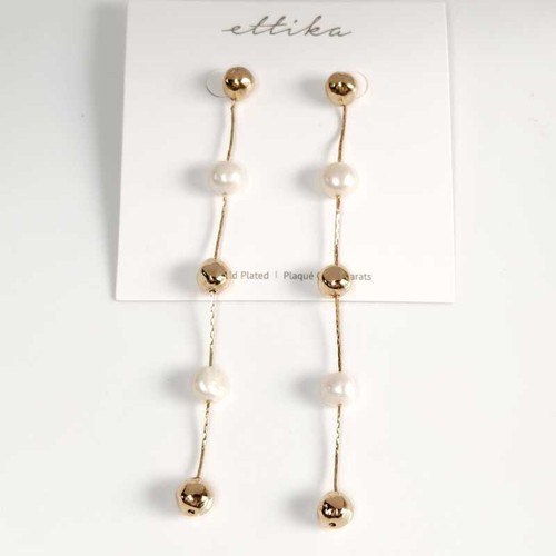 110mm Ettika Pearl Beads Drop Earrings Chic Women Party Vacation Wedding Jewelry | eBay